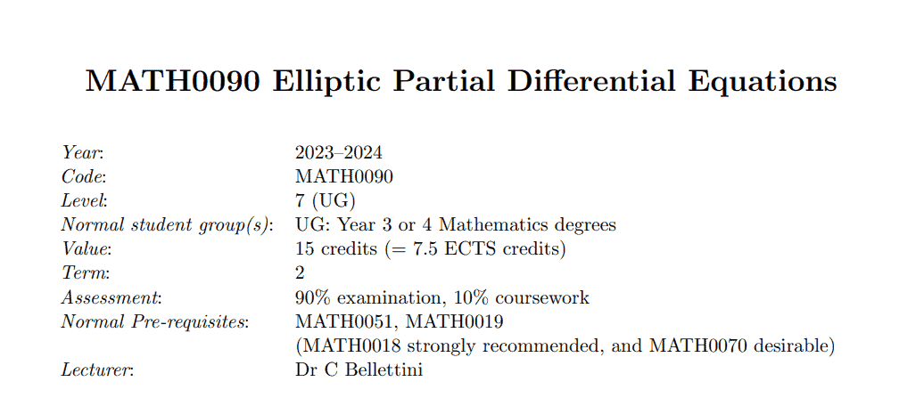 数学代考|椭圆方程MATH0090 Elliptic Partial Differential Equations 代写 ...